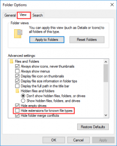 Show extensions for known file types in Windows Server 2016 - Dimitris ...