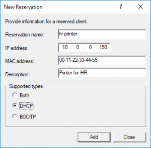 Configure Reservations in DHCP Server 2016 - Dimitris Tonias